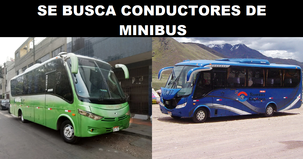 SE BUSCA CONDUCTORES DE MINIBUS